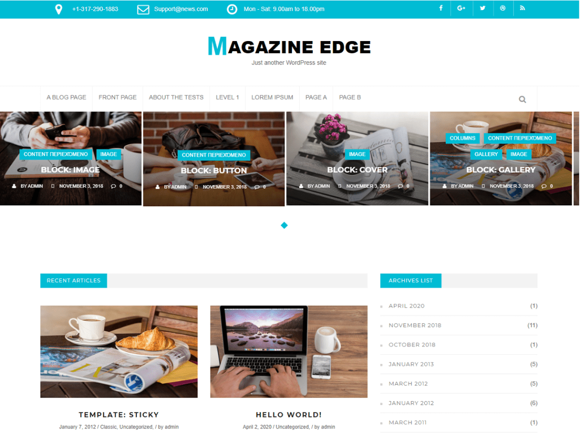 Magazine Edge Theme with User Registration, Profiles & Communities